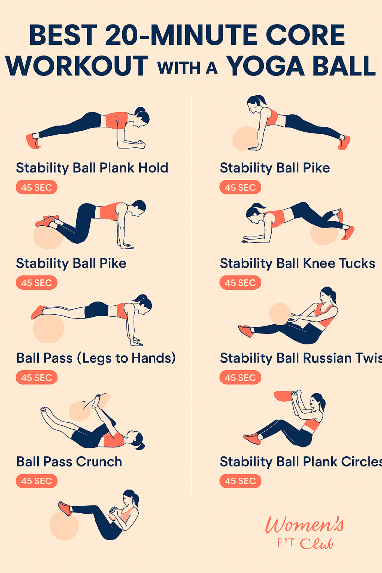The Best 20-Minute Core Workout with a Yoga Ball - Women's Fit Club