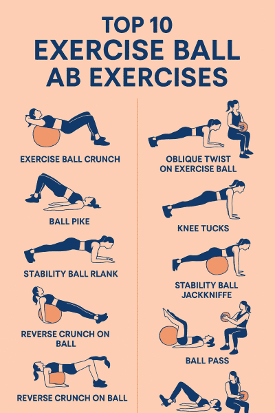 Exercise Ball Ab Workout: The 10 Best Moves for a Stronger Core - Women ...