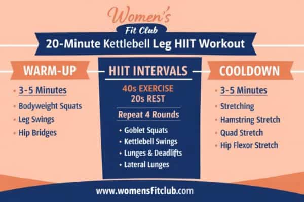 20-Minute Kettlebell Leg HIIT Workout: Build Strength & Burn Fat ...